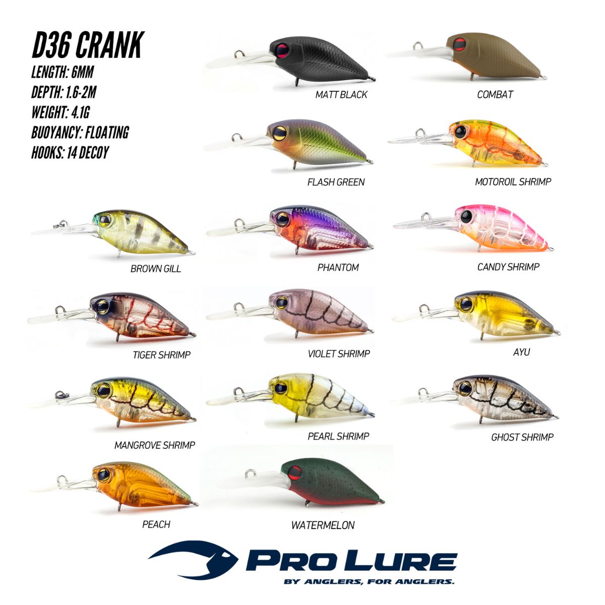 Pro Lure D36 Crank - Geographe Fishing and Outdoors