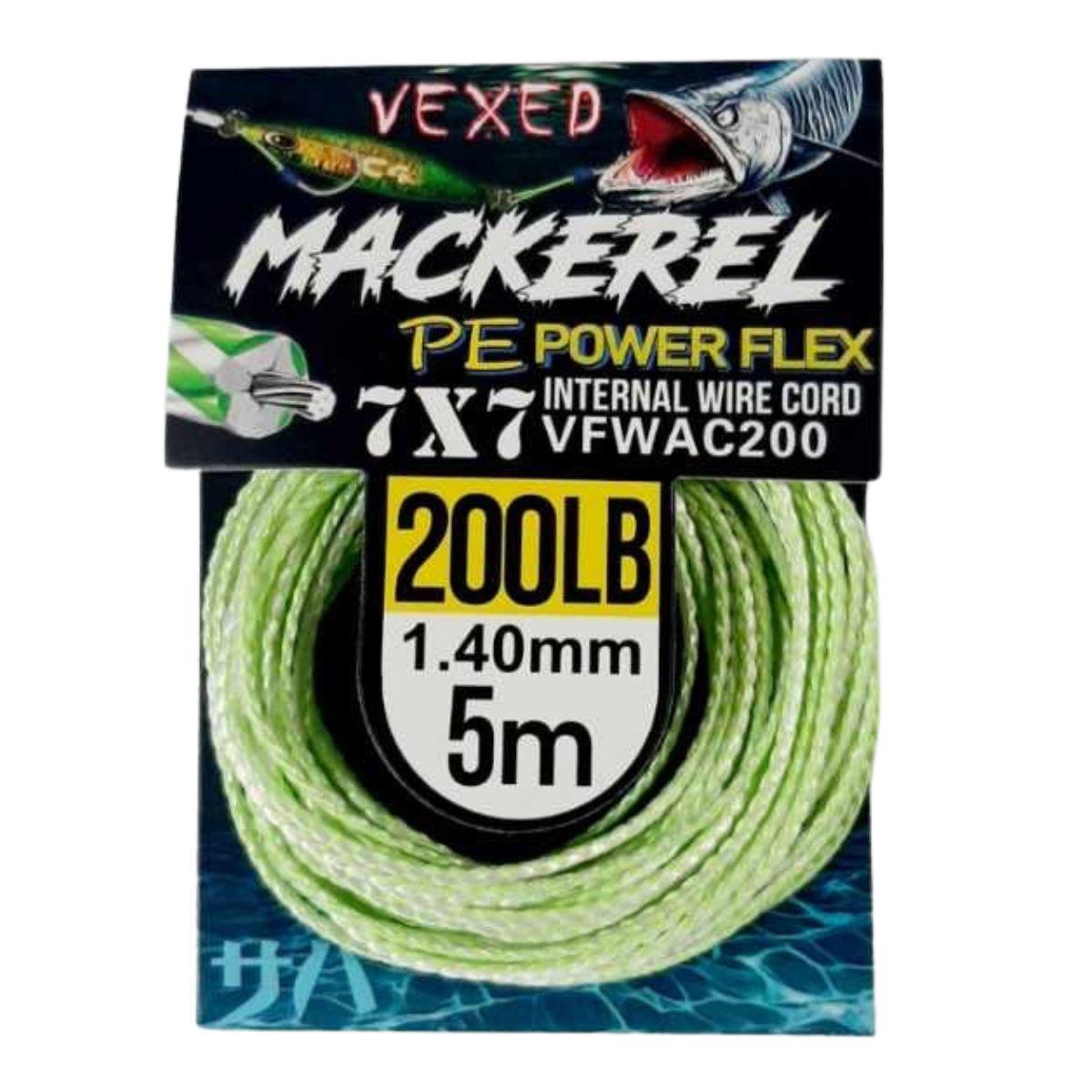 Vexed Mackerel PE Power Flex Wire Cord 5 Metres - Geographe Fishing and ...